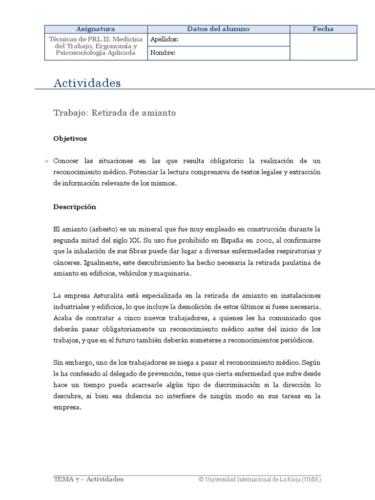 Tprl2 t7 Act | PDF | Amianto