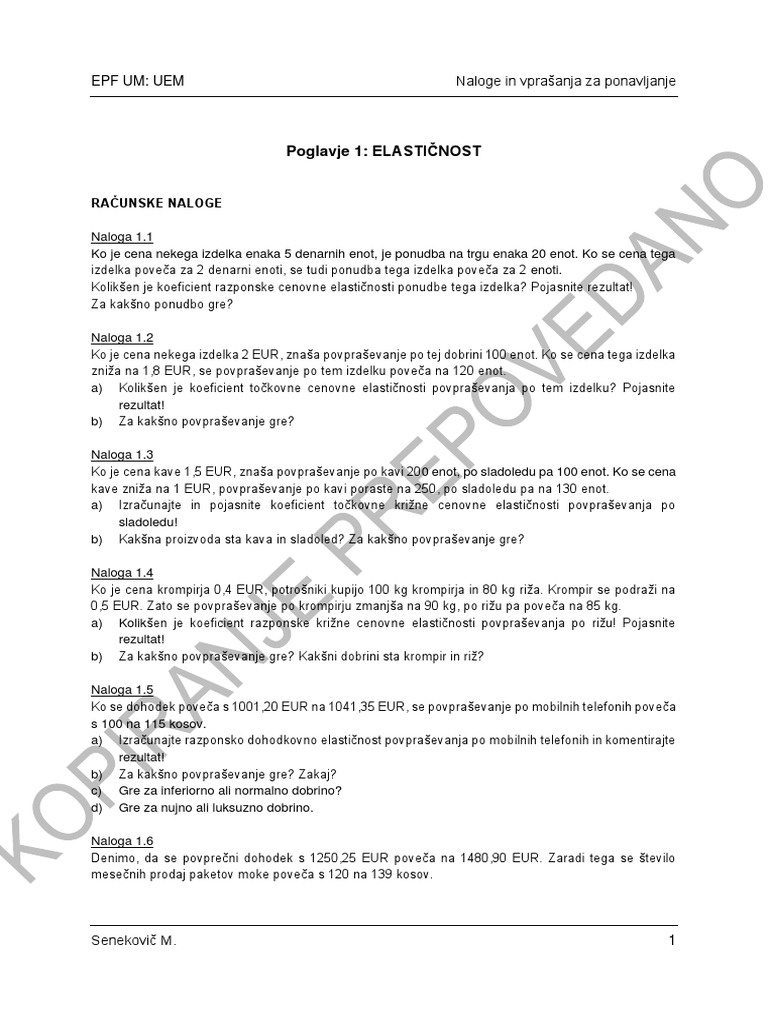 01 Elastičnost | PDF