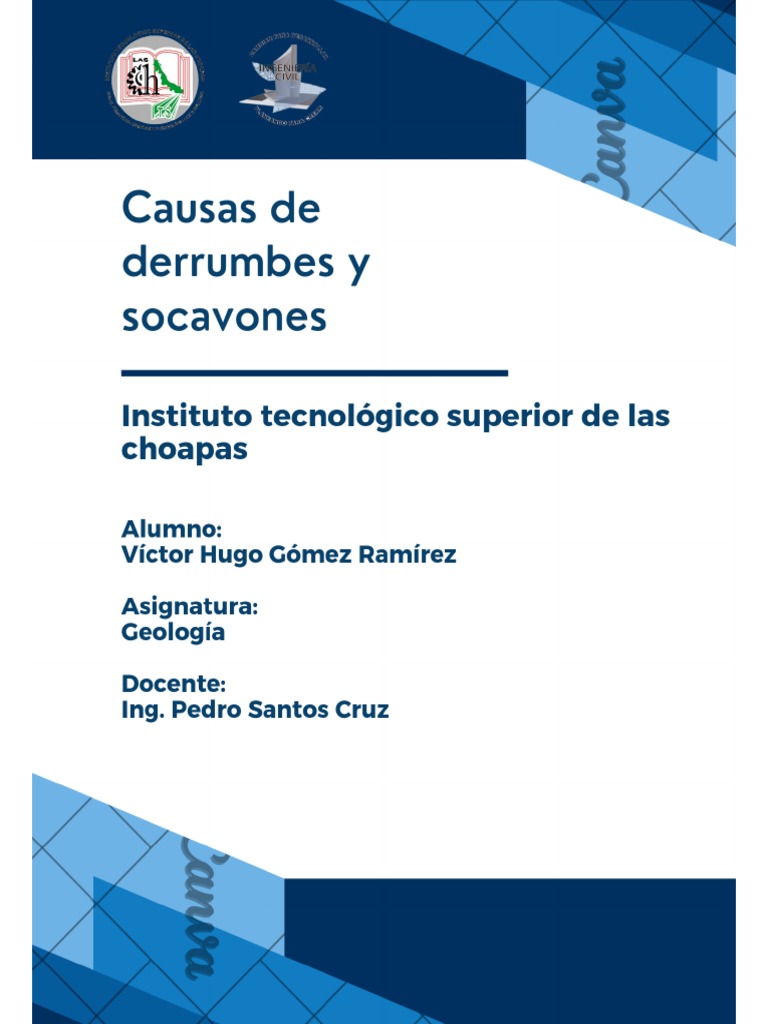 Causas de Derrumbes y Socavones | PDF