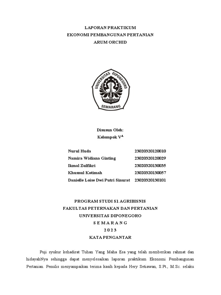 Kelompok 5 - Agribisnis A - Draft 2 Laporan EPP | PDF