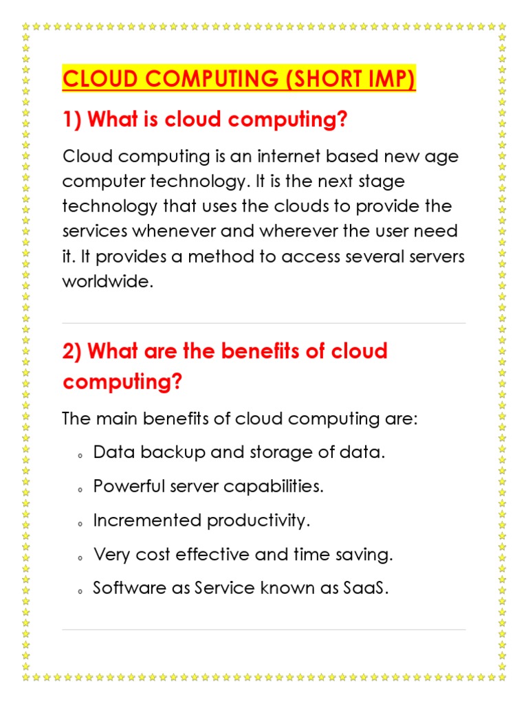 Cloud Computing | PDF | Cloud Computing | Software As A Service