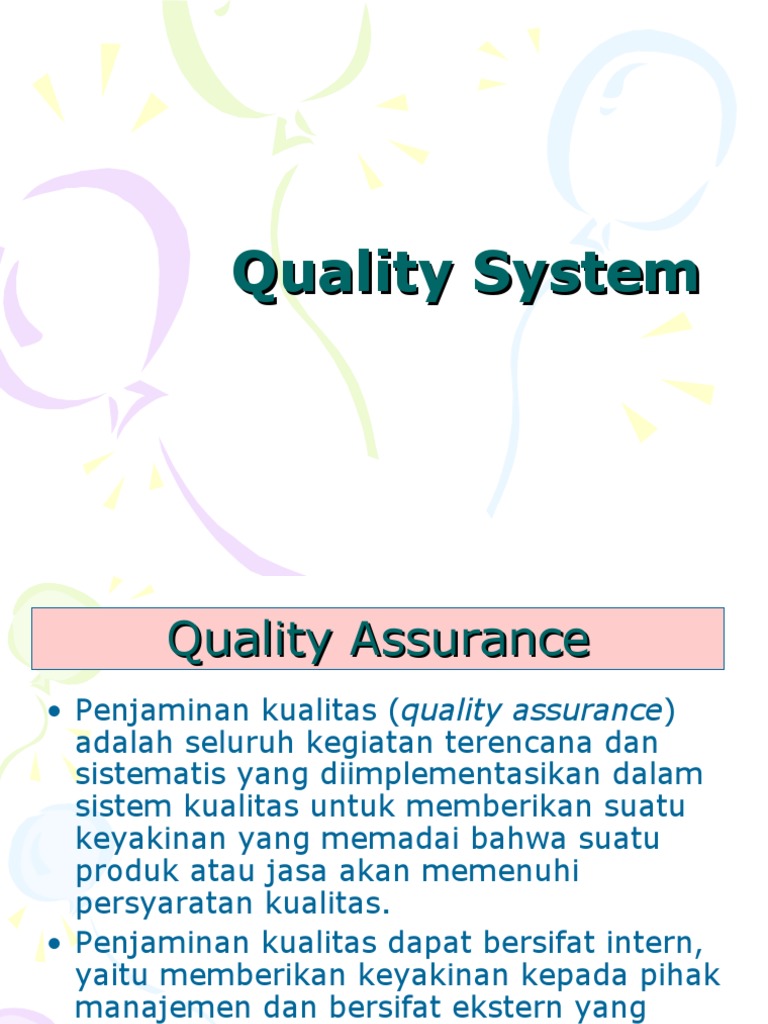 3 - Quality System | PDF
