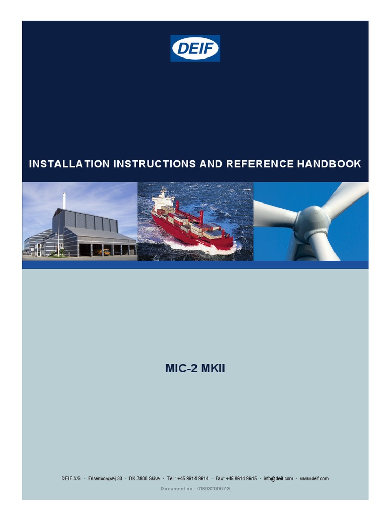 Mic 2 Mkii Installation Instructions and Reference Handbook 4189320057 ...
