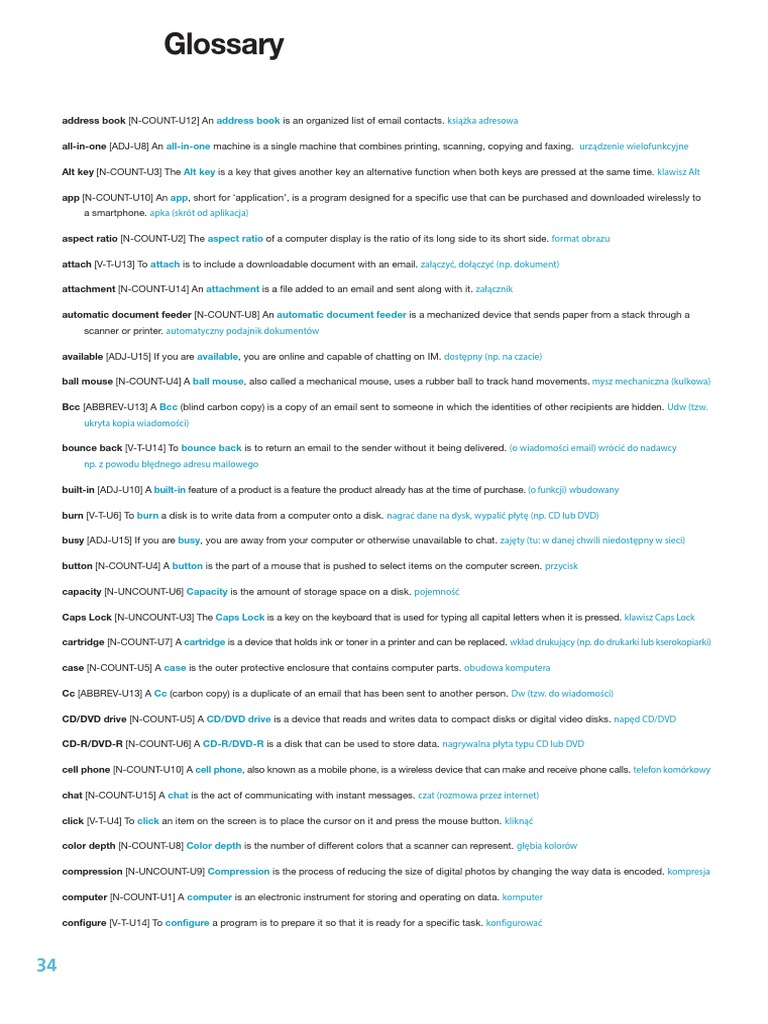 1 Esp Computing sb1 Glossary | PDF | Printer (Computing) | Icon (Computing)