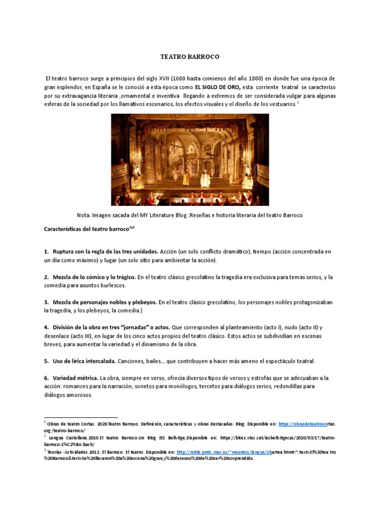 Teatro Barroco | PDF | Teatro