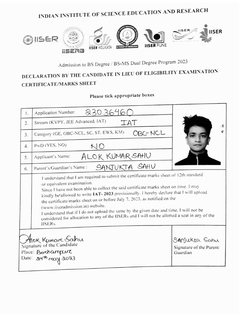 Certificate Declaration | PDF