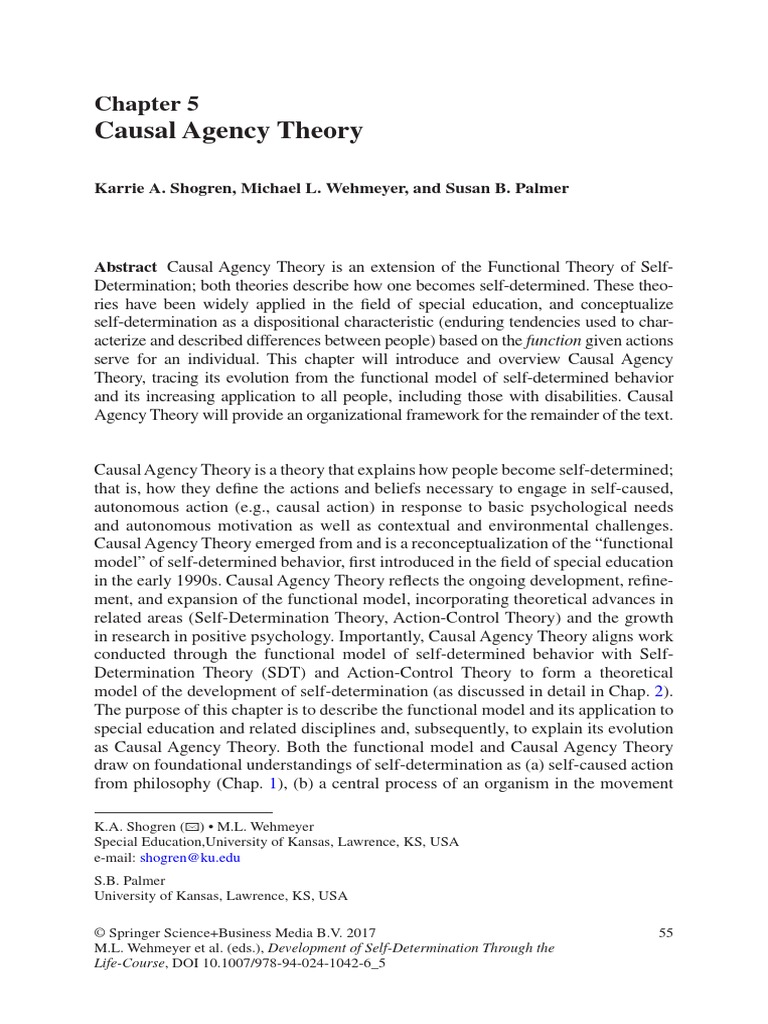 Teoria Da Agência Causal Shogren Et Al.. (2017) - Causal Agency Theory | PDF | Goal | Cognition