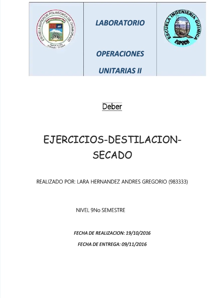 PDF Ejercicios Ocon Tojo - Compress | PDF | Destilación | Vapor