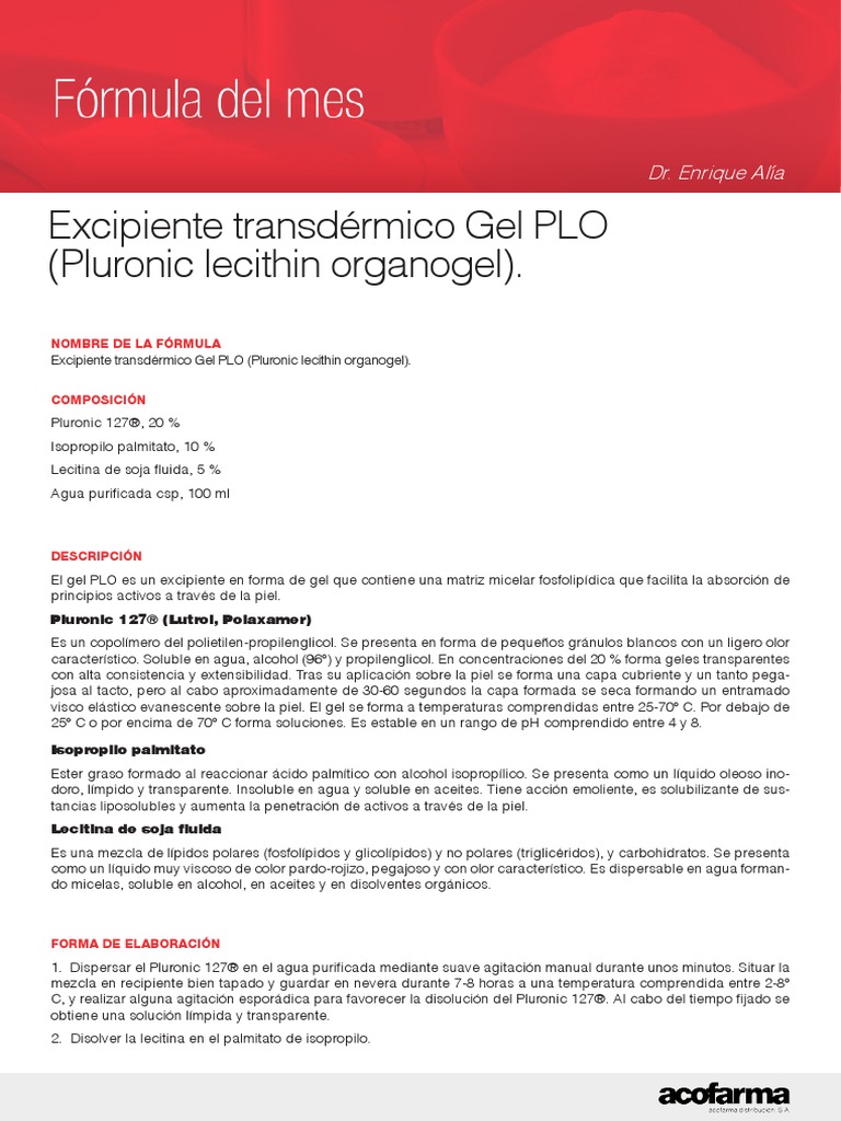 Gel Plo | PDF | Gel | Solubilidad