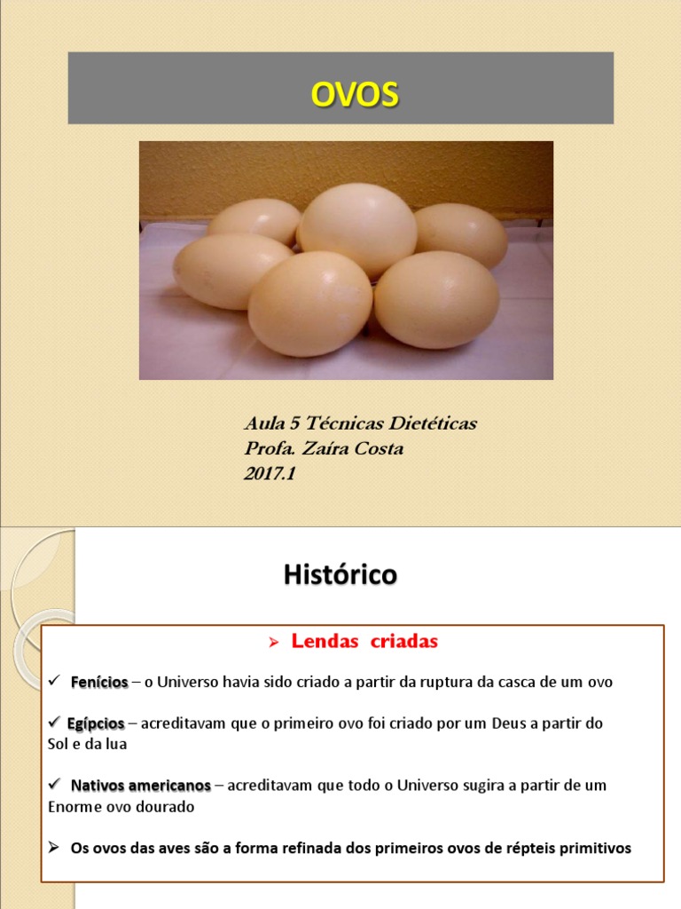 Aula Ovos | PDF | Ovo (alimento) | Lipídio
