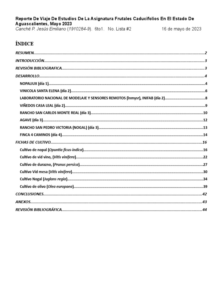 CANCHÉ P, J, E. (2) Reporte Viaje de Estudios | PDF | Aceite de oliva | Vino
