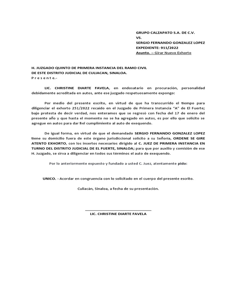 Regresar y Girar Exhorto J5 9112022 | PDF