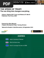 The Speed of Trust Overview | PDF | Trust (Emotion) | Motivation