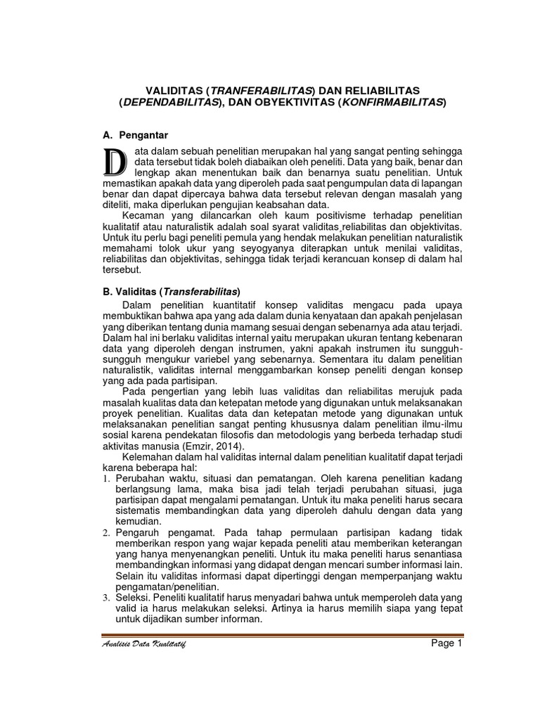 Pertemuan 13. Teknik Pemeriksaan Keabsahan Data | PDF