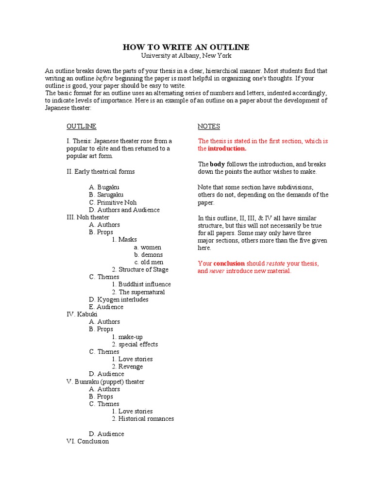 How To Write An Outline | PDF