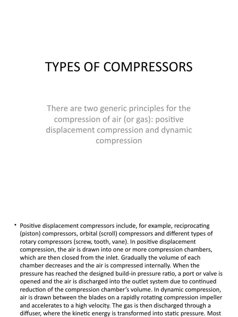 COMPRESSORS PPT Et | PDF | Pump | Turbomachinery