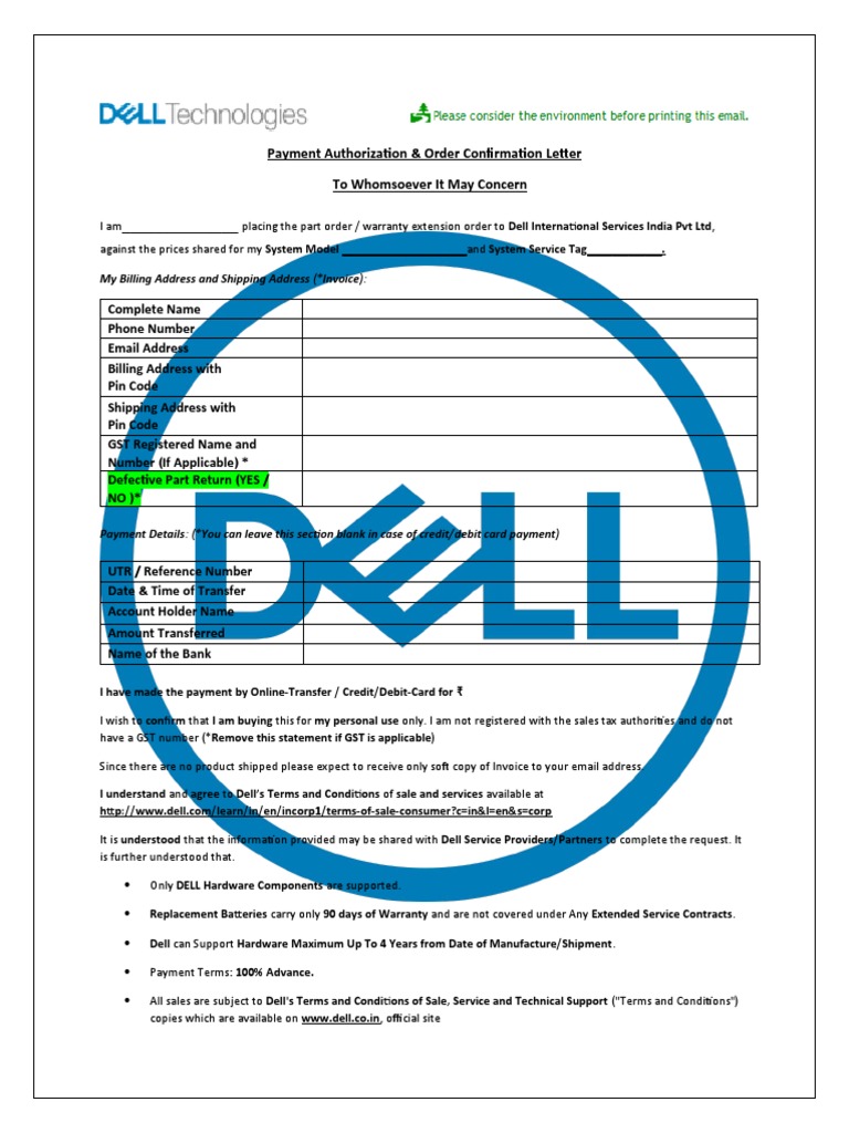 Letter of Authorization | PDF