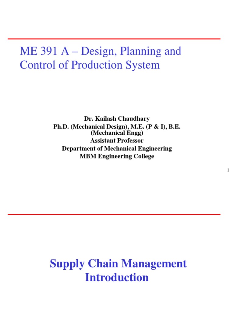 Supply Chain Management Overview | PDF | Supply Chain Management | Pricing