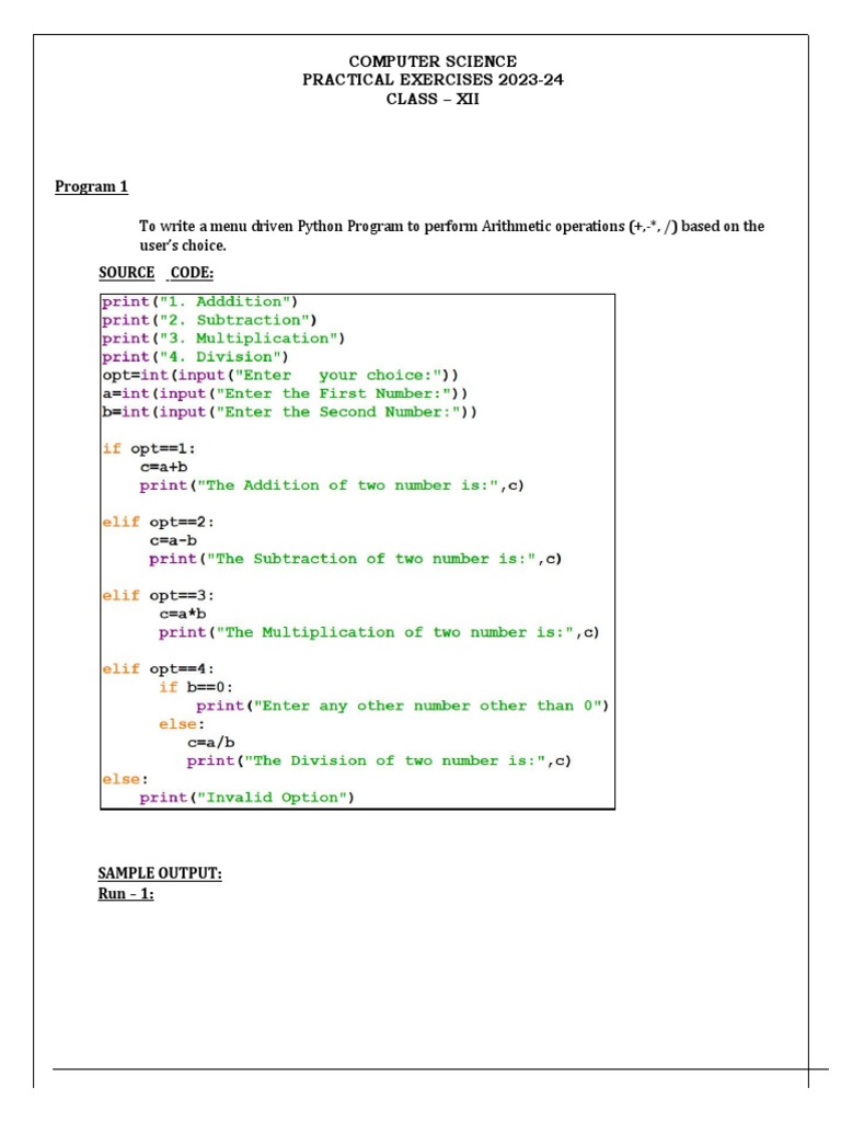 XII - CS - Practical Record | Download Free PDF | Databases | Data