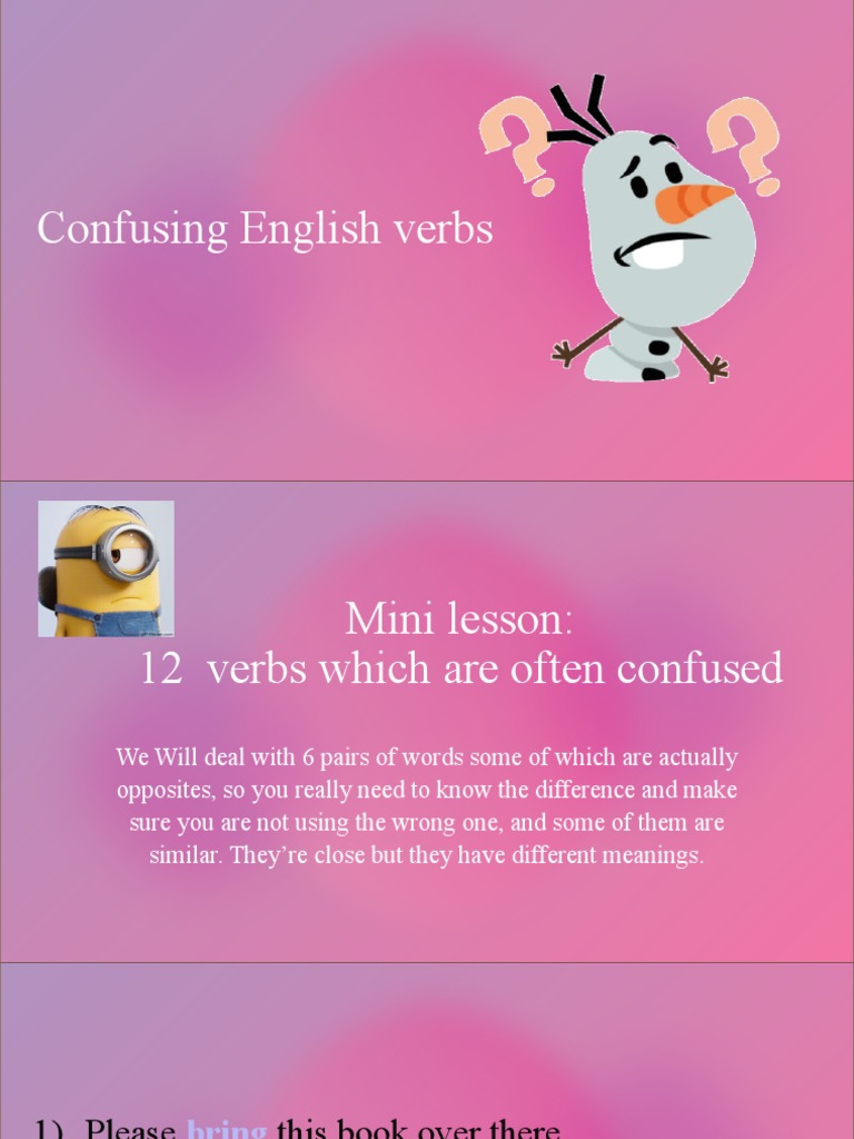 Confusing English Verbs | PDF