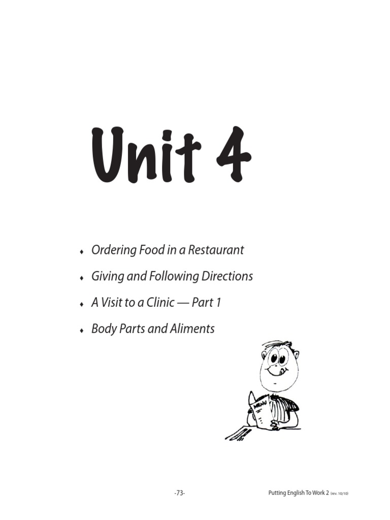PETW2 Workbook Unit 4 | PDF | Waiting Staff | Cuisine