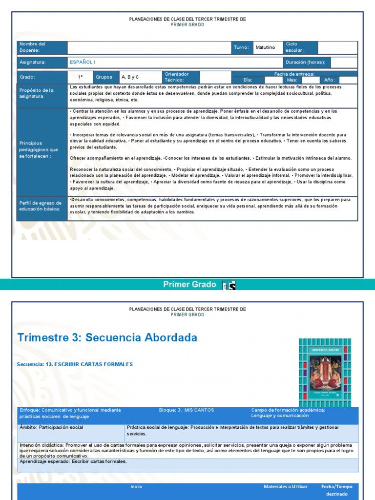 Escritura de Cartas Formales en Clase | PDF | Aprendizaje | Inclusión ...