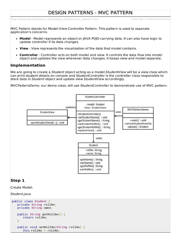 MVC Pattern | PDF | Model–View–Controller | Computer Programming