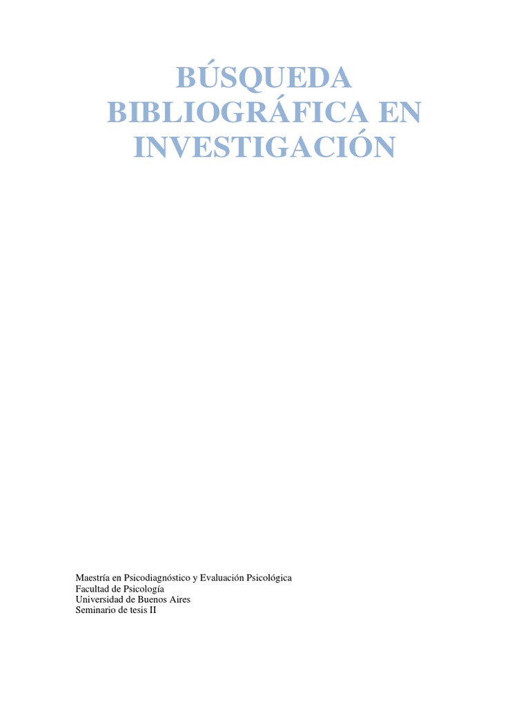 Ficha Busqueda Bibliografica en Investigacion | PDF | Acceso abierto | Bases de datos