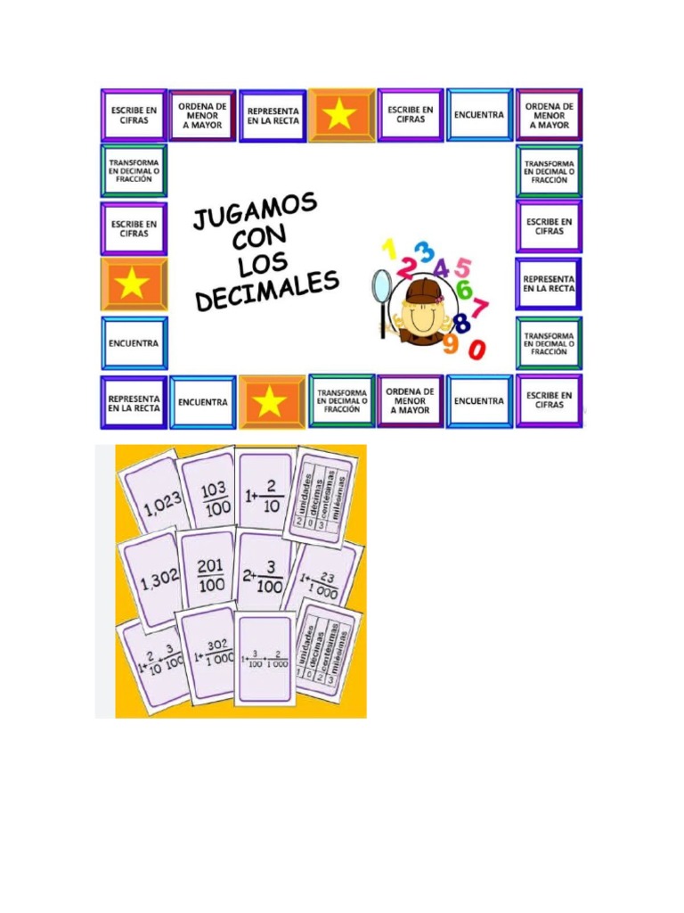 Juego Decimales | PDF