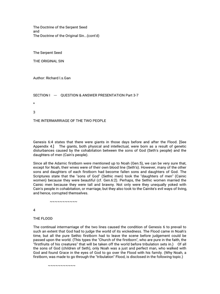 Original Sin2 | PDF | Torah Books | Book Of Genesis