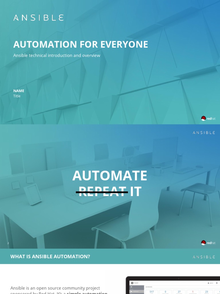 Ansible Automation SA Technical Deck Q2FY19 | Download Free PDF | Cloud Computing | Computer ...
