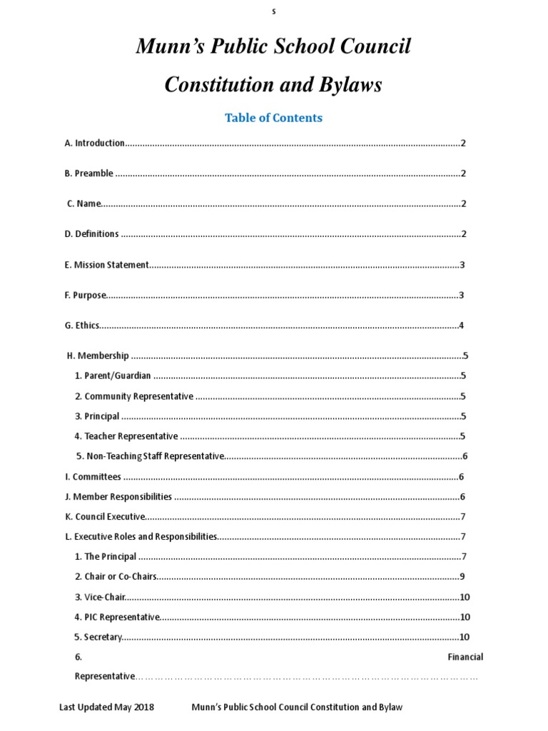 MPSC School Council Constitution May 2021 | PDF | Voting | Committee