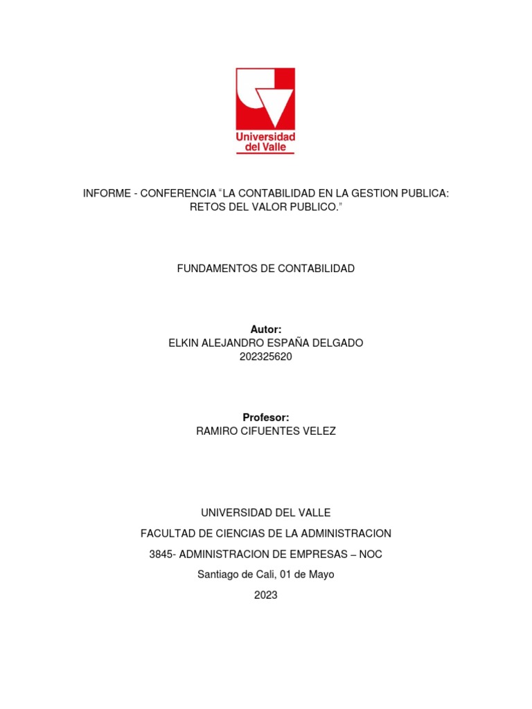 Informe Contabilidad | Descargar gratis PDF | Contabilidad | Presupuesto