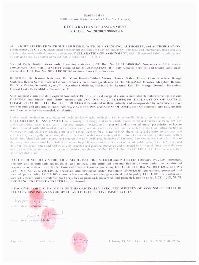 Declaration of Assignment | PDF