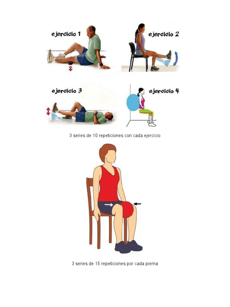 Pauta de Ejercicios de Rodilla | PDF