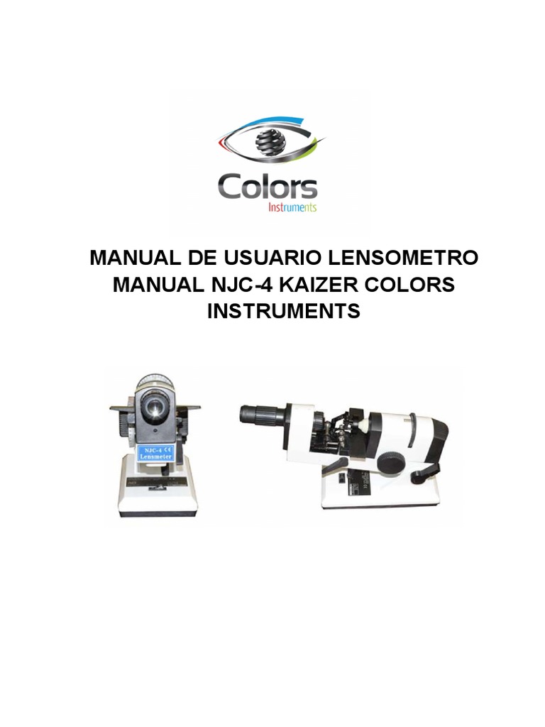 Manual de Uso del Lensómetro NJC-4 | PDF | Lentes | Óptica