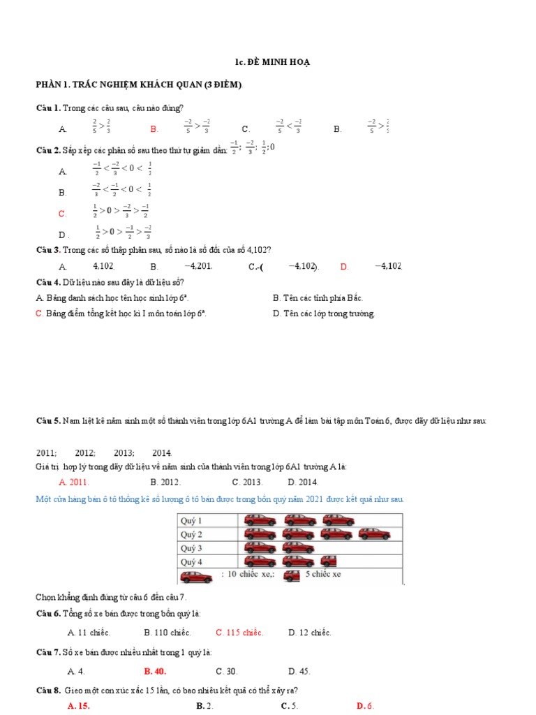 De Thi Hoc Ki 2 Toan 6 Ket Noi Tri Thuc de 1 | PDF