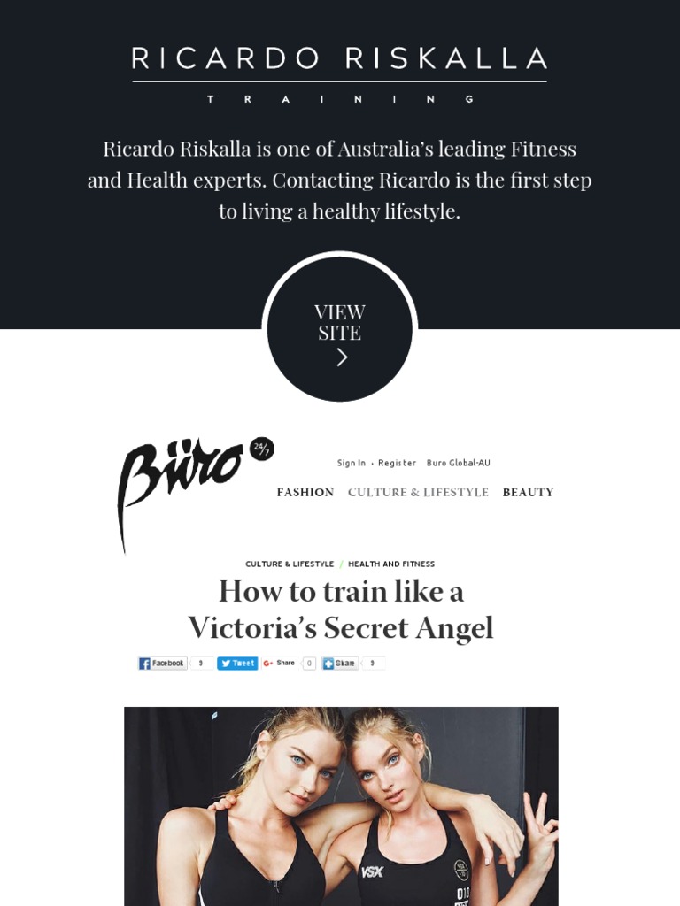 How To Train Like A Victorias Secret Model | PDF
