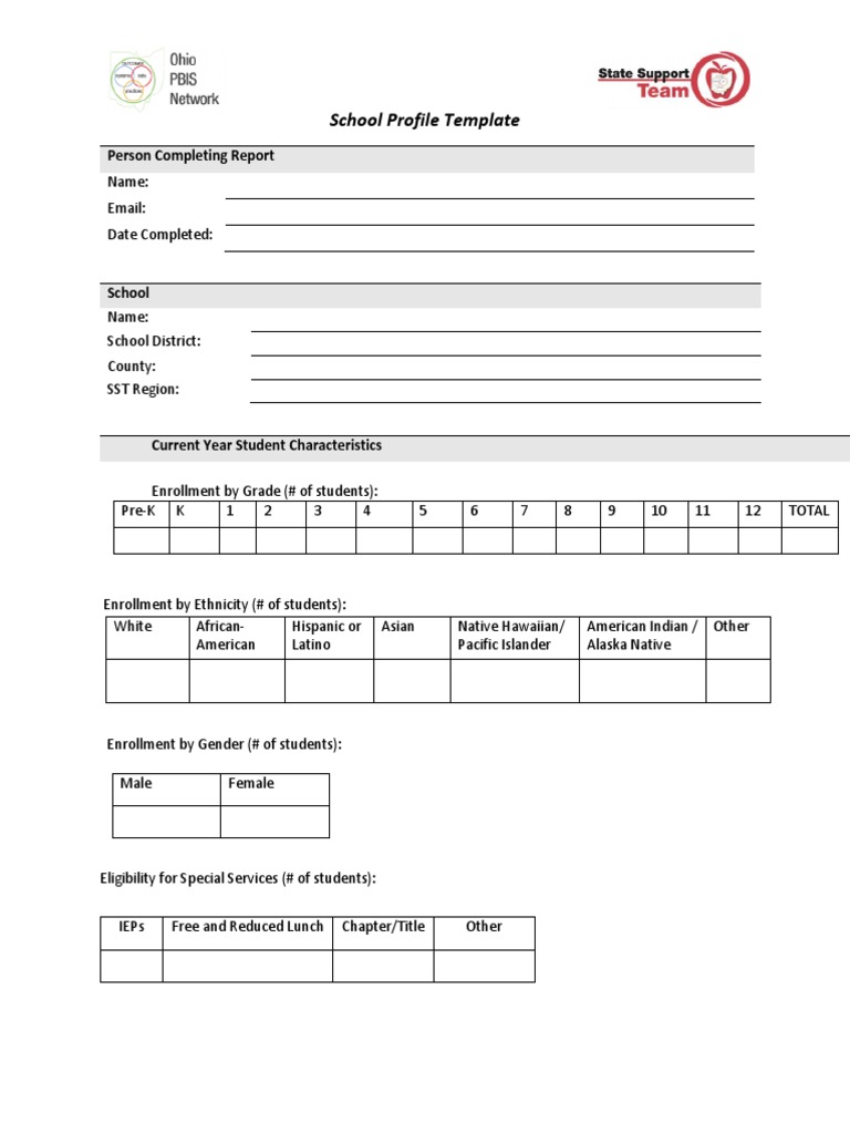 School Data Reporting Template | PDF | Race And Ethnicity In The United ...