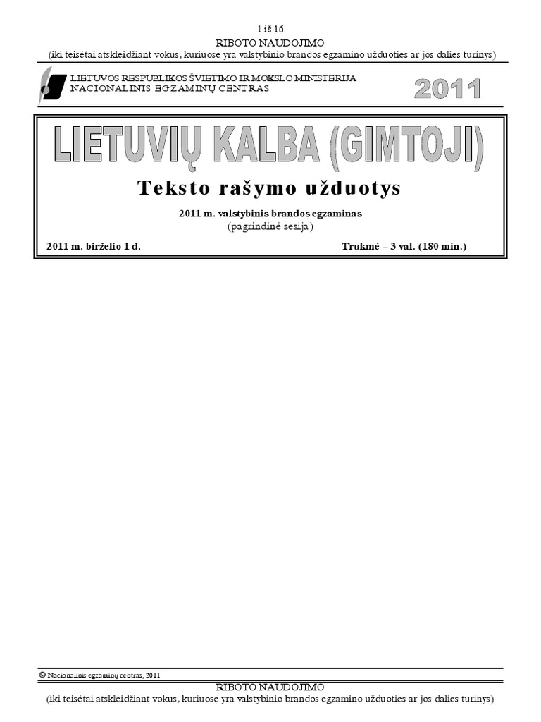 2050 LTG Rasymas VBE 2011 Pagr | PDF