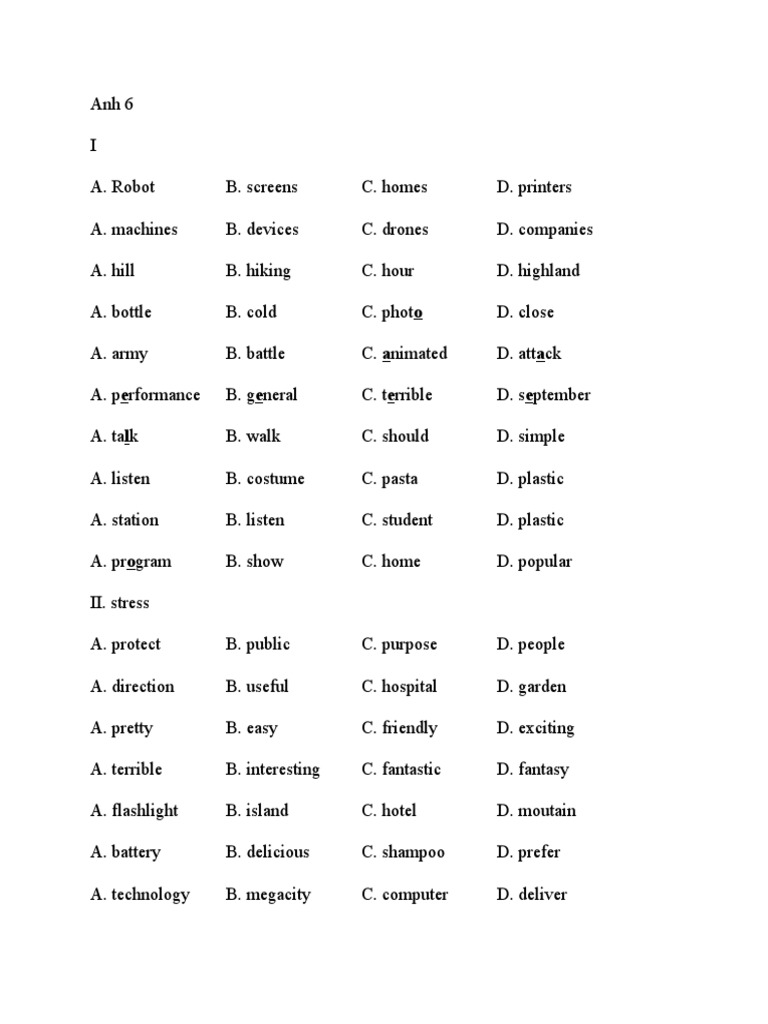 Anh 6 de Cuong Ck2 Bo | PDF