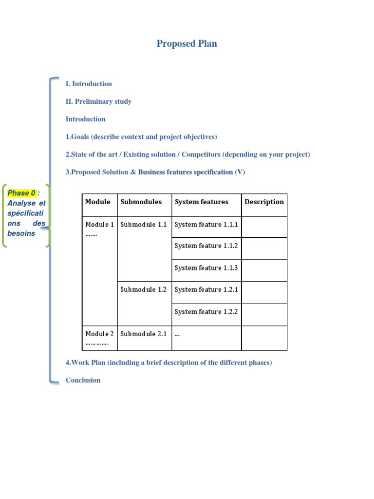 Proposed Plan Overview and Phases | PDF