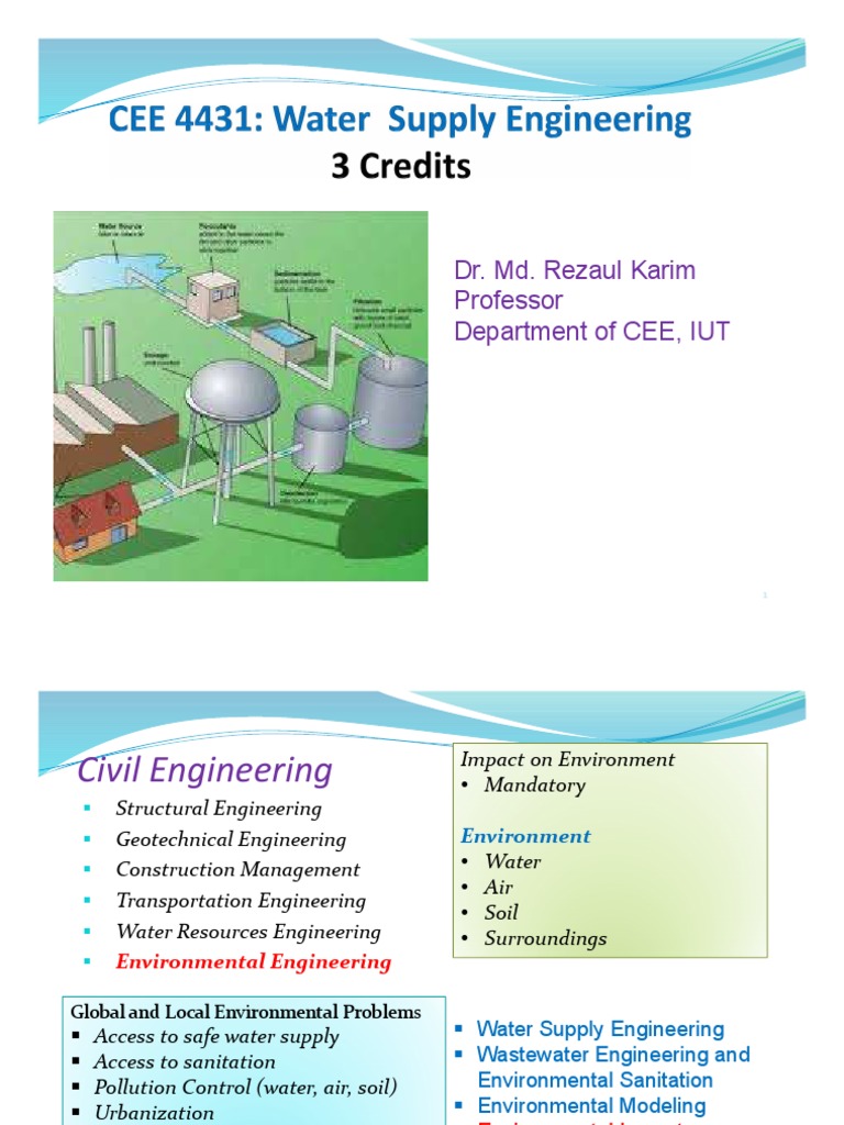 01-CEE 4431 Introduction 2022 | PDF | Drinking Water | Water