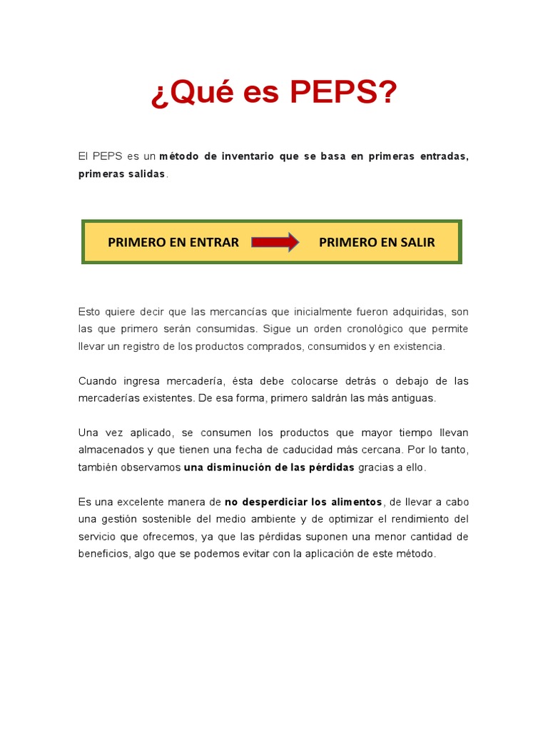 Qué Es PEPS | PDF