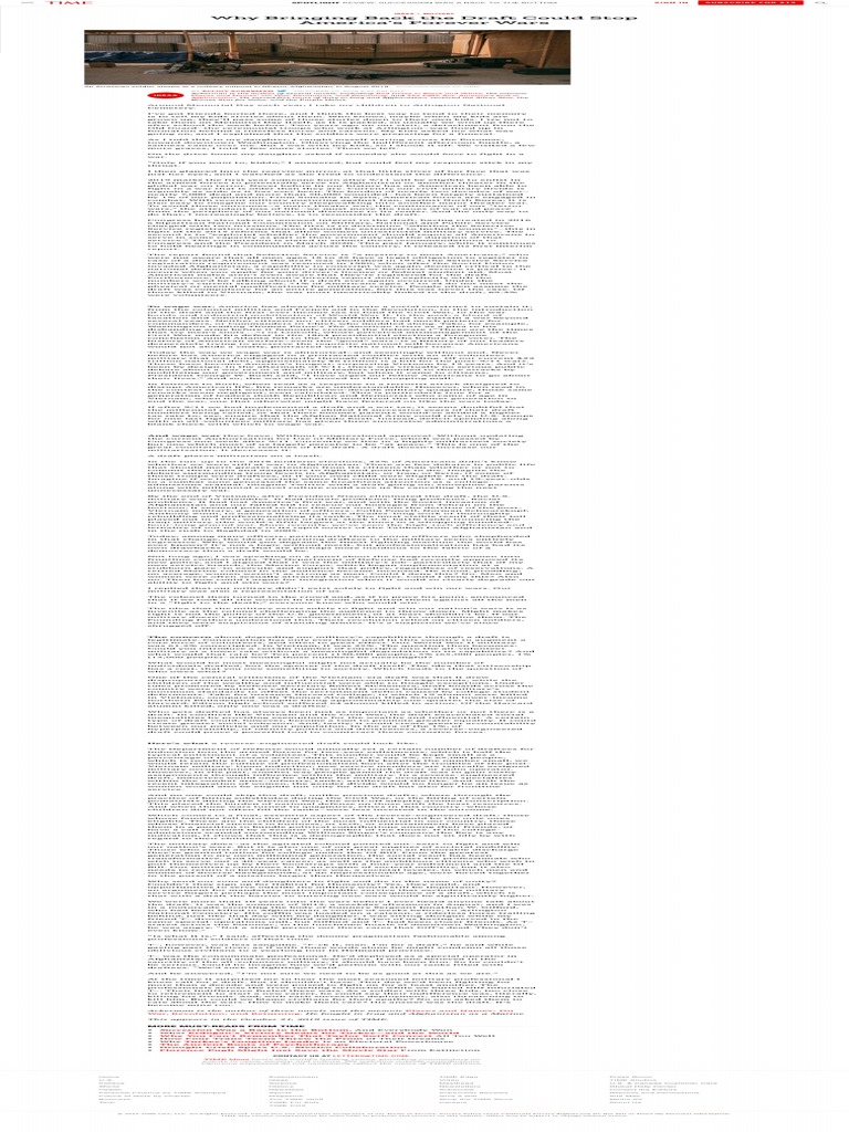 Why Bringing Back The Draft Could End America's Forever Wars - Time | PDF