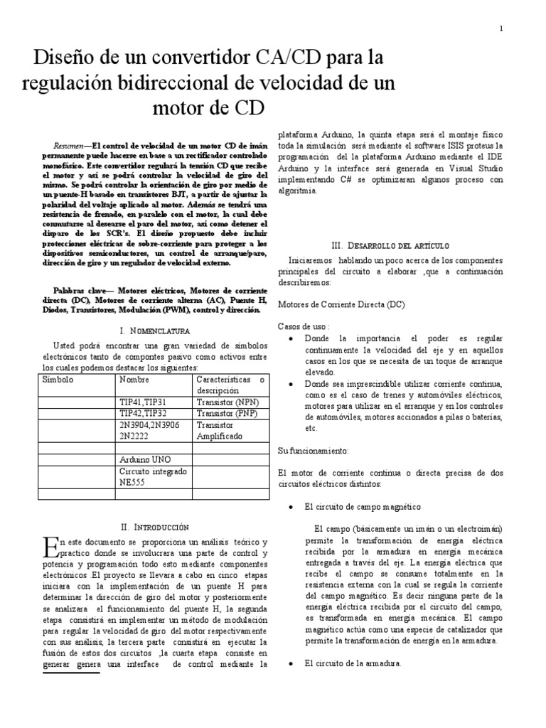 Diseño de un convertidor CA/CD para la regulación bidireccional de ...