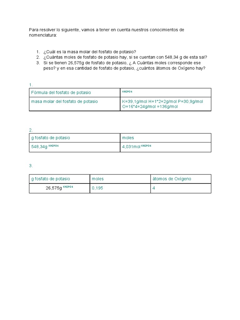 Laura Isabel Ledezma Noguera - Ejercicios Mol-Molécula-Átomo | PDF