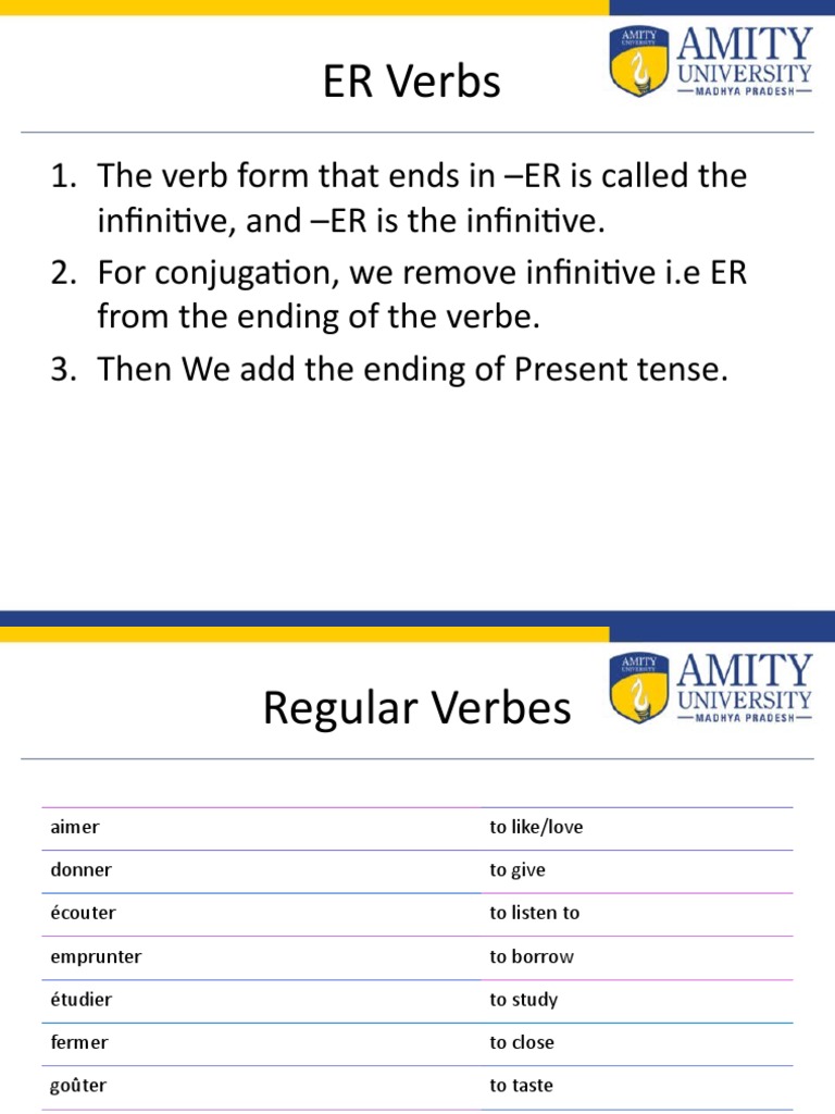ER Verbs | PDF