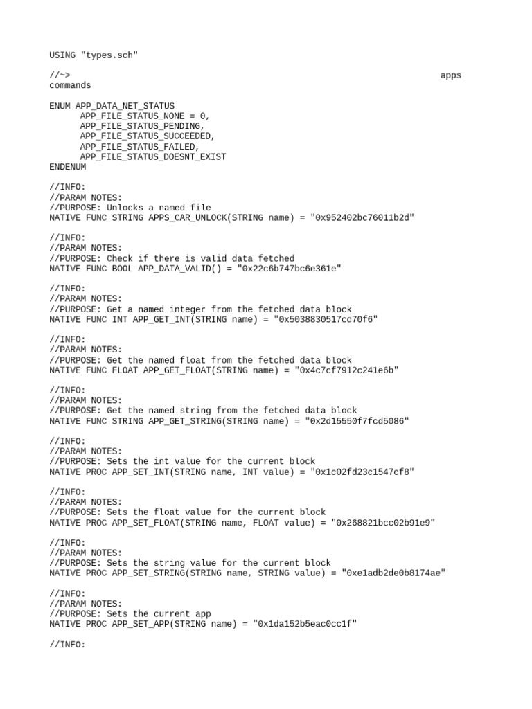 Commands Apps | PDF | Computer Programming | Computer Data