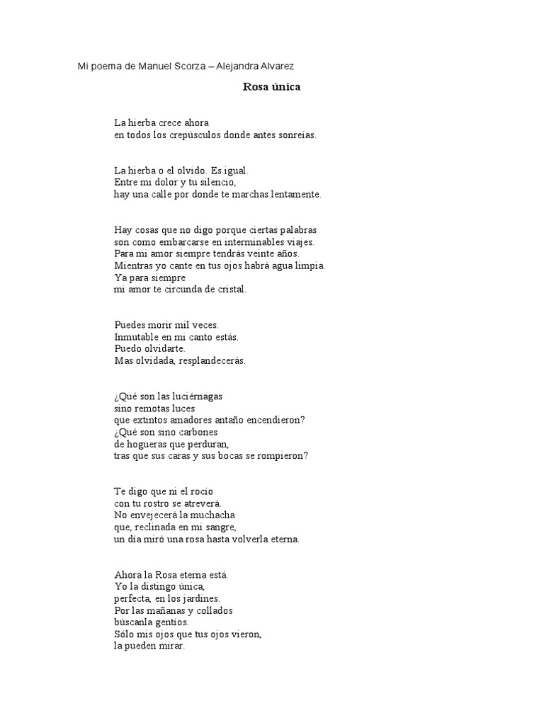 Nostalgia en el poema de Scorza | PDF